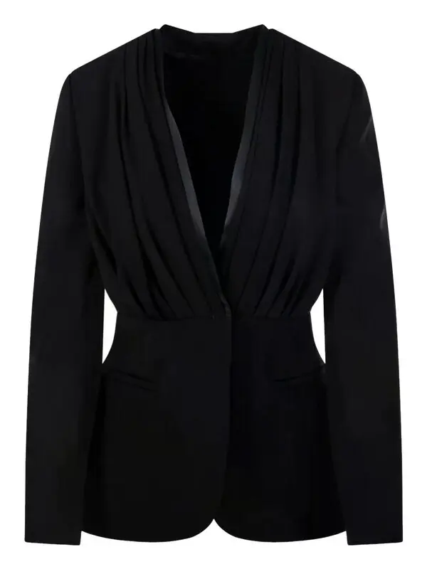 Max Mara Draped Blazer - Black