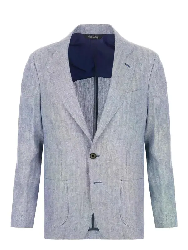 COLAMARINO Embroidered Linen Blazer - Blue
