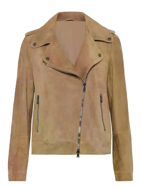 Brunello Cucinelli Leather Jacket - Brown