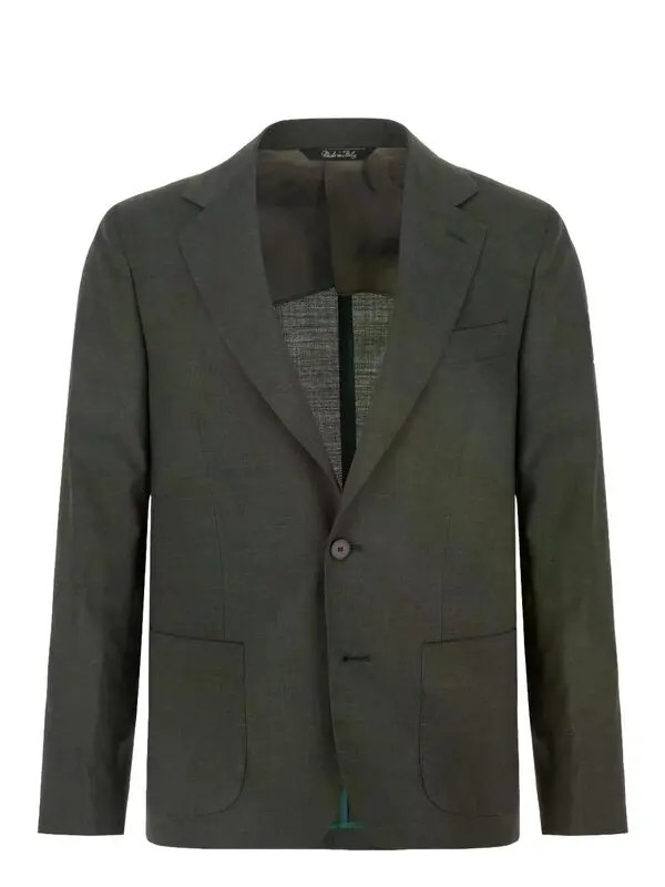 COLAMARINO Wool Single-breasted Blazer - Green