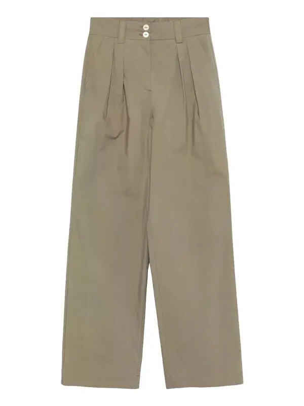 Lorena Antoniazzi Pleat-detail Trousers - Green