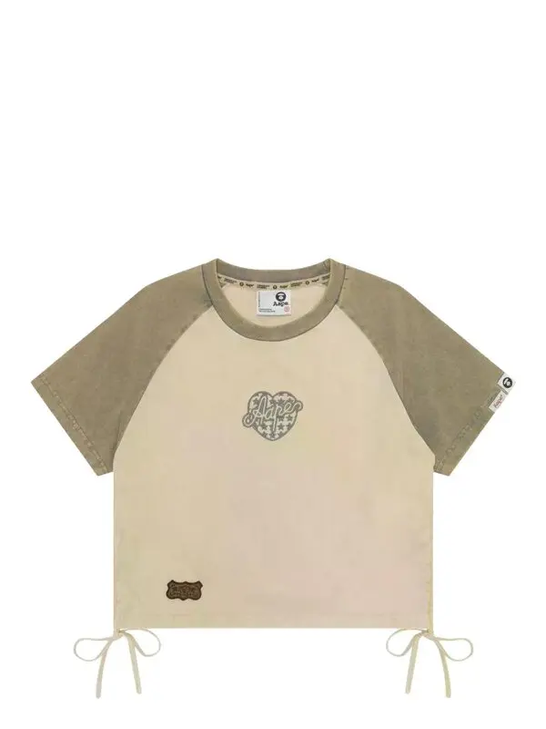 A BATHING APE Aape * Logo-embroidered T-shirt - Neutrals