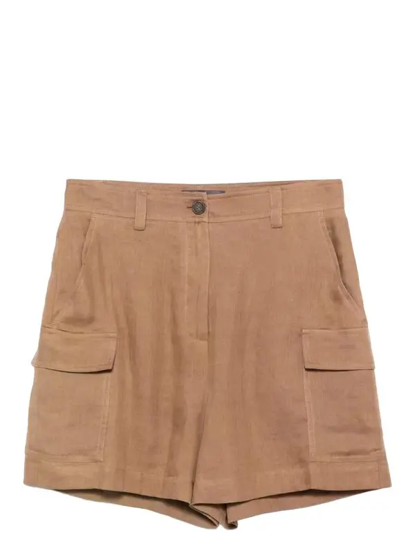 Lorena Antoniazzi Ramie Cargo Shorts - Brown