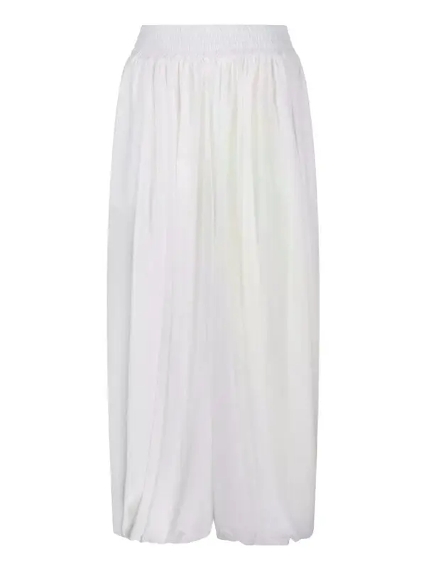 ANDREĀDAMO Pleated Palazzo Trousers - White