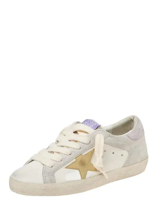 GOLDEN GOOSE Super-star Low-top Sneakers - White/ice/yellow/liliac