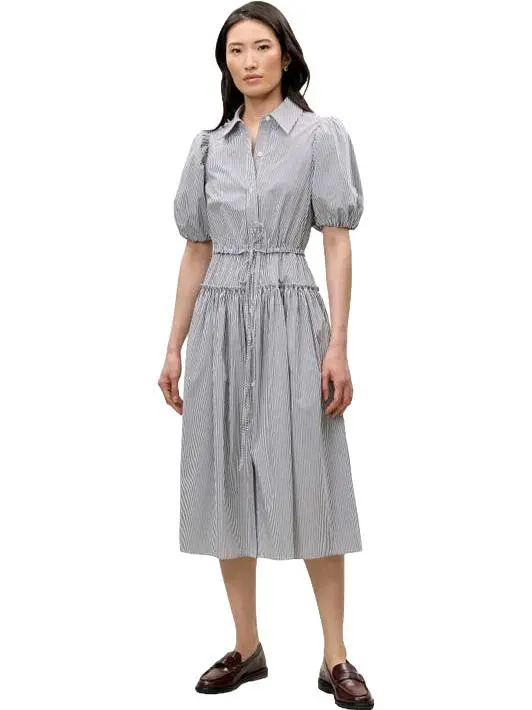 Rebecca Taylor Poplin Shirt Dress - Blue Stripe