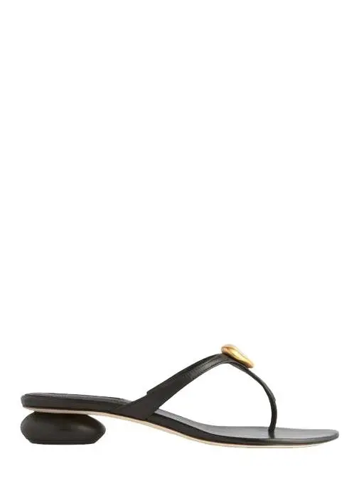 NEIL J. RODGERS Pebble Sandal - Black Nappa