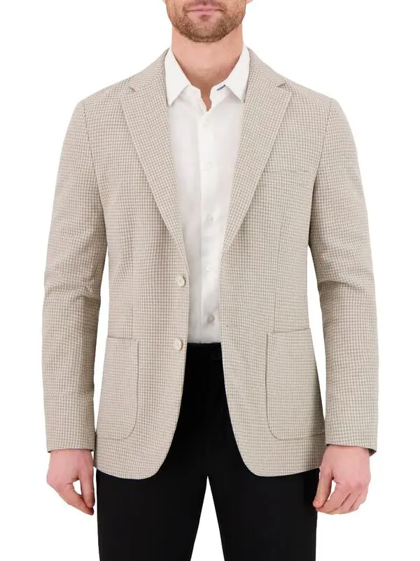 VICTOR EMMANUEL 360 Check Stretch Sport Coat - Tan
