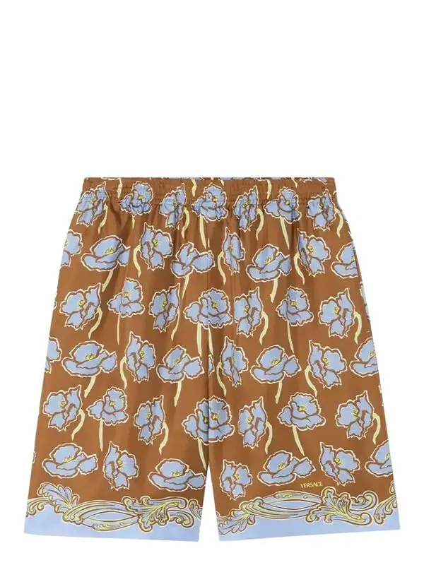 Versace Printed Shorts - Brown