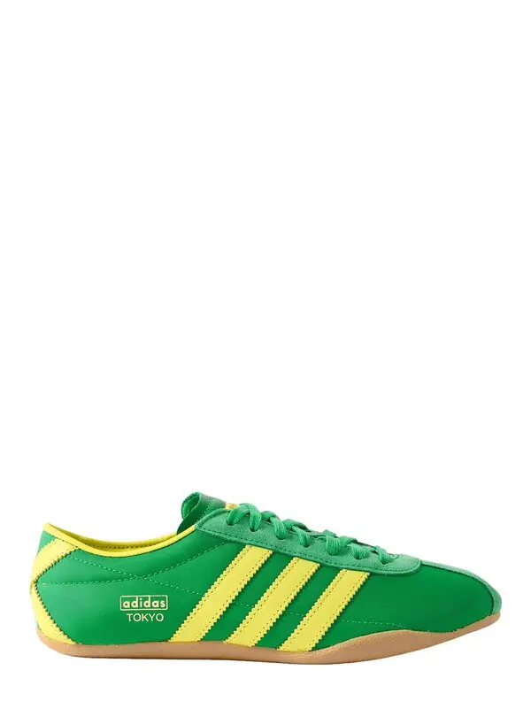 Adidas Originals By Alexander Wang Tokyo Leather And Suede-trimmed Mesh Sneakers - Green