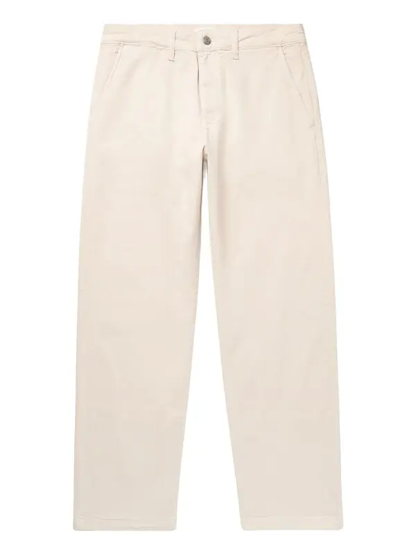 Nn07 Aden 1923 Straight-leg Organic Cotton-blend Twill Chinos - Neutrals