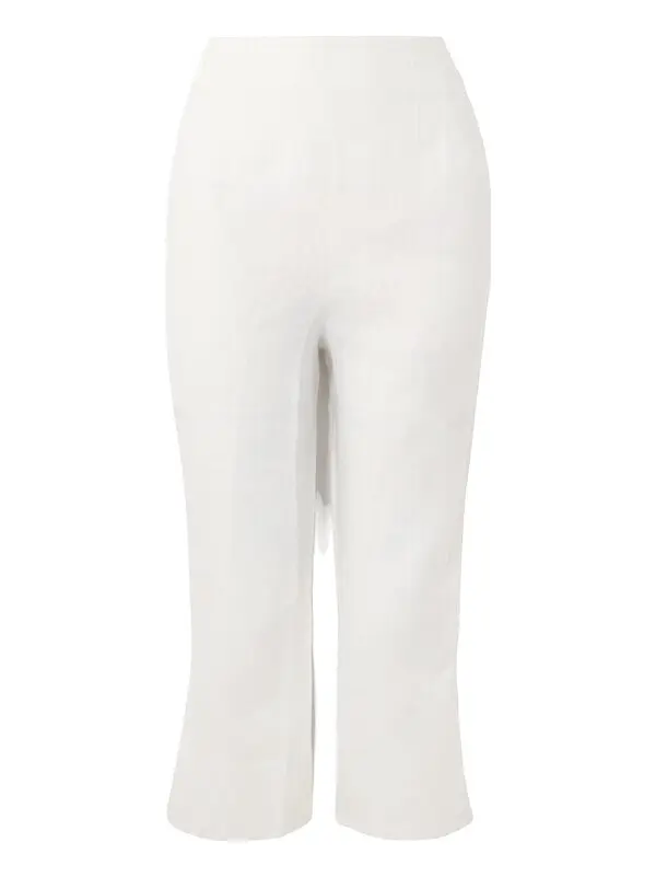 Faithfull The Brand Capri Cropped Linen Pants - Ivory