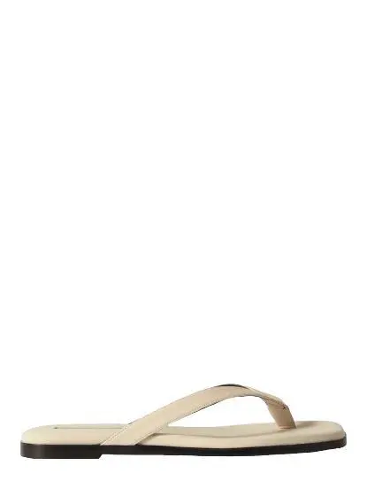 EMME PARSONS Meta Leather Flip Flops - Ivory