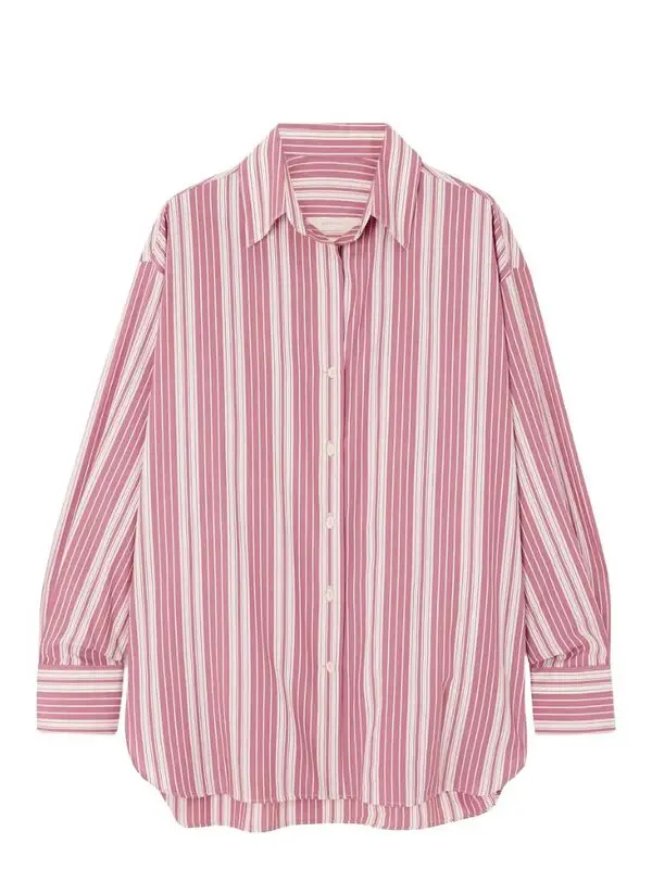 Faithfull The Brand Capri Striped Cotton Shirt - Pink