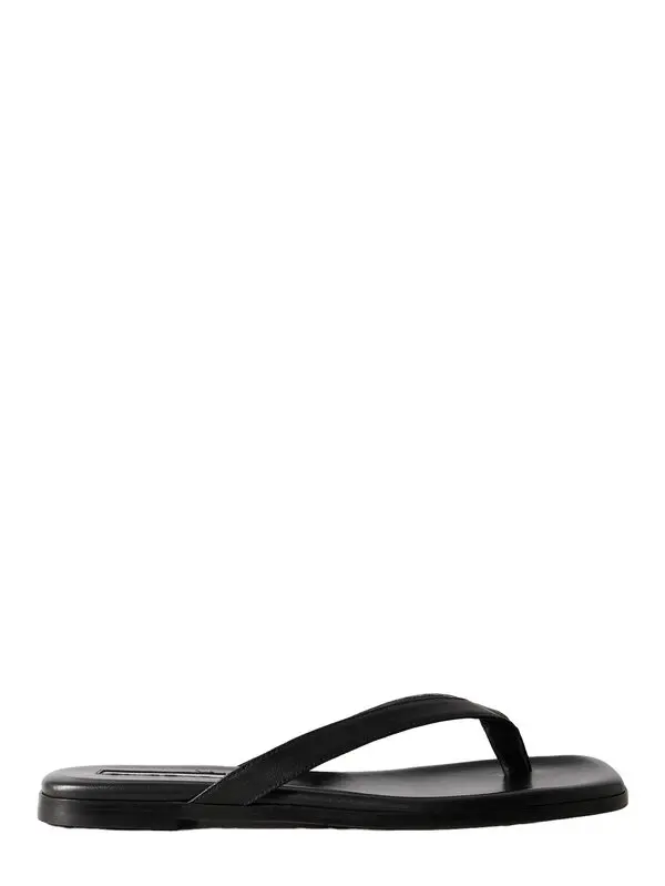EMME PARSONS Meta Leather Flip Flops - Black