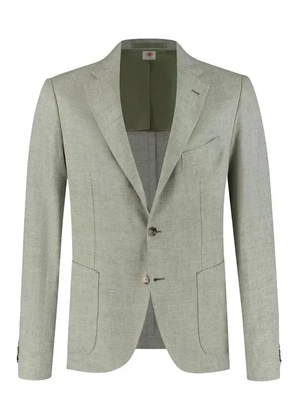 LUIGI BORRELLI Herringbone Blazer - Green