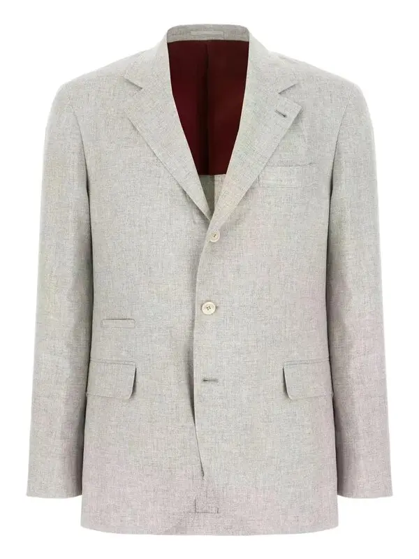 Brunello Cucinelli Single-breasted Blazer - Grey