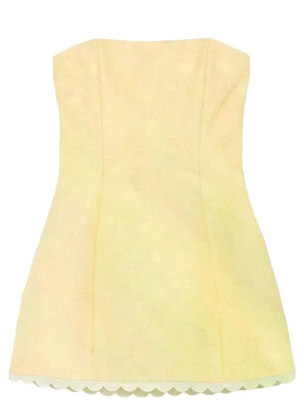 Elisabetta Franchi Raffia Mini Dress - Yellow