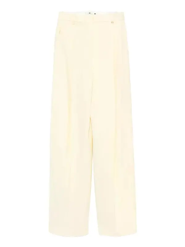 Elisabetta Franchi Pleated Trousers - Yellow