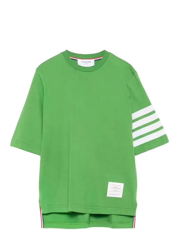 Thom Browne 4 Bar Stripes Jersey T-shirt - Green
