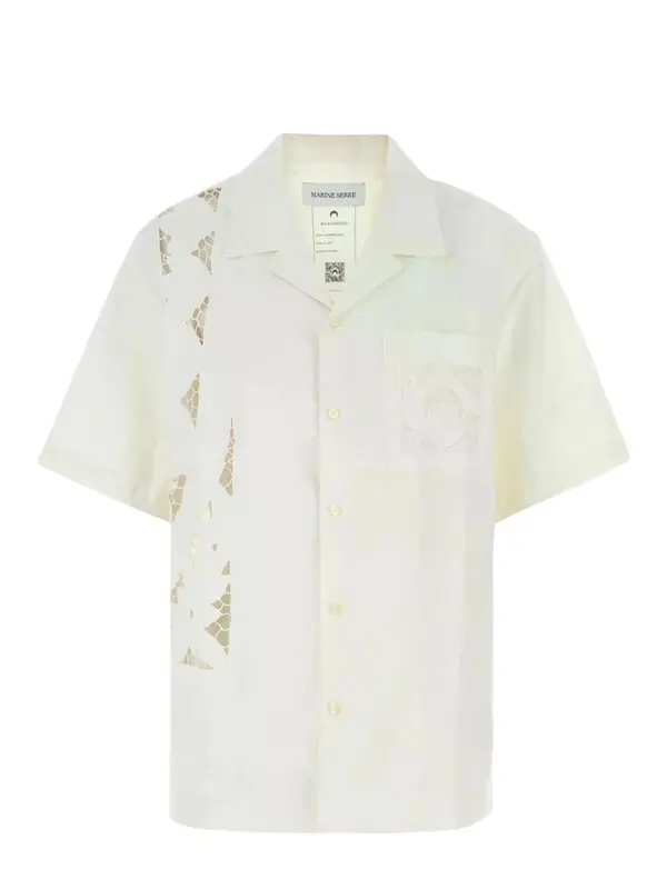 MARINE SERRE Poplin Shirt - White