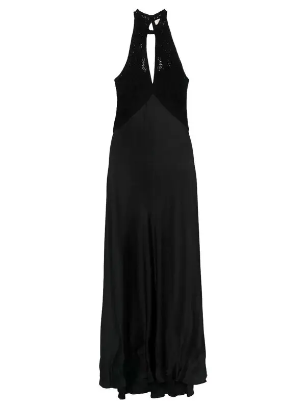 TWINSET Paneled Maxi Dress - Black