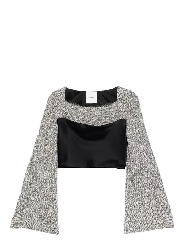 Nanushka Tasula Crop Top - Black