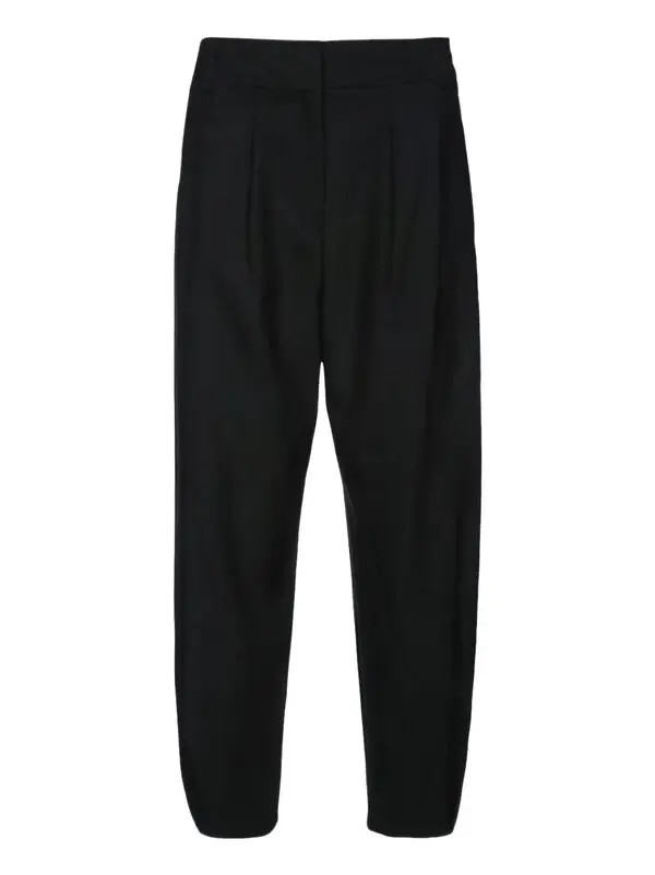 I BLUES Dart-detailing Trousers - Black