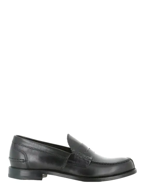 TASSINARI Leather Penny Loafers - Black