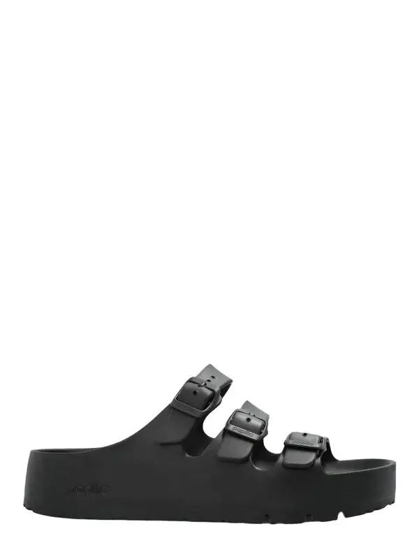 BIRKENSTOCK Florida Eva Three-buckle Platform Slides - Black