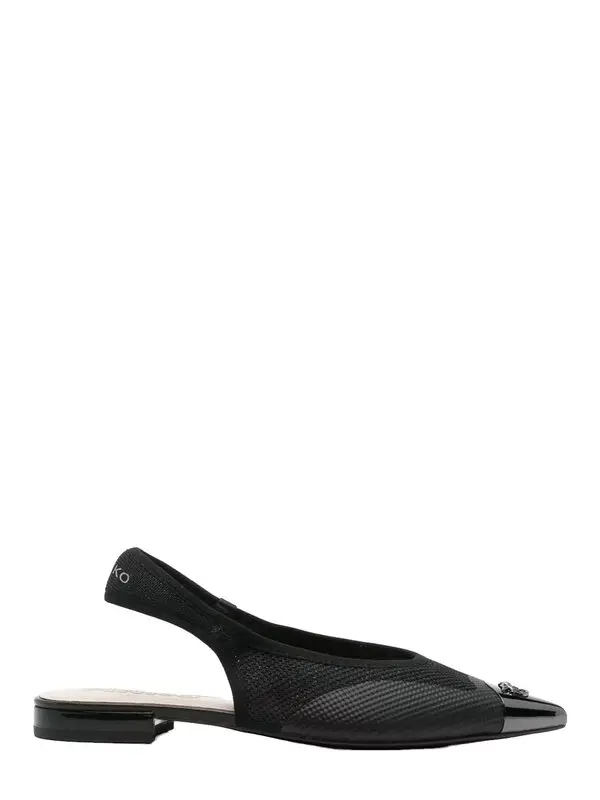 Pinko Lurex-detail Slingback Ballerinas - Black