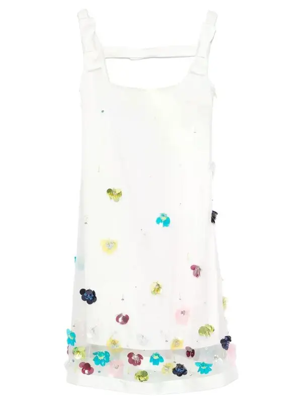 Viktor & Rolf Embroidered Mini Dress - White