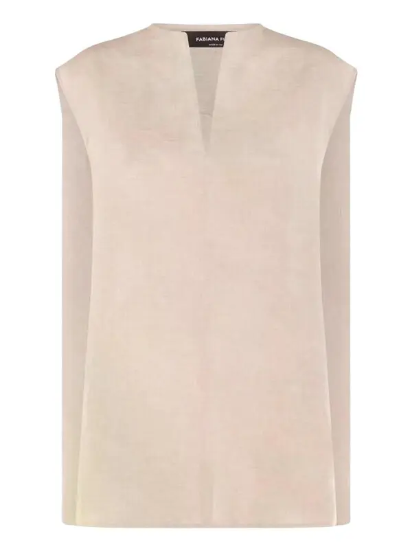Fabiana Filippi Linen Top - Neutrals