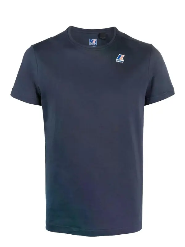 K-WAY Logo-print Cotton T-shirt - Blue