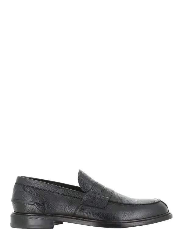 TASSINARI Textured Leather Loafers - Black