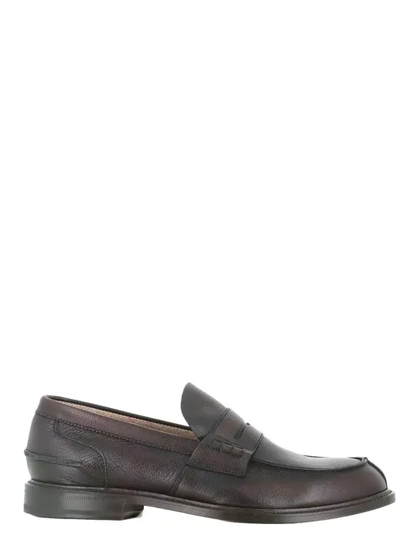 TASSINARI Leather Penny Loafers - Brown
