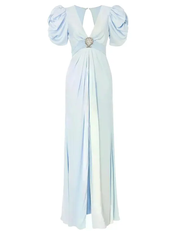 TEMPERLEY LONDON Short-sleeve Gown - Blue