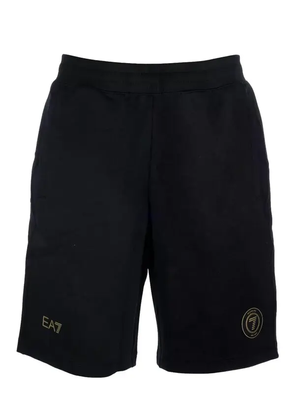 Emporio Armani Logo-patch Track Shorts - Black