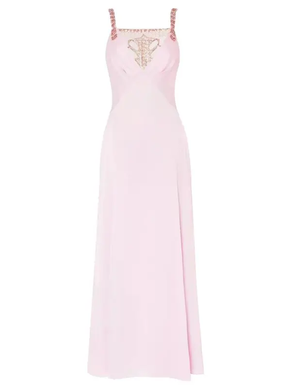 TEMPERLEY LONDON V-neck Maxi Dress - Pink