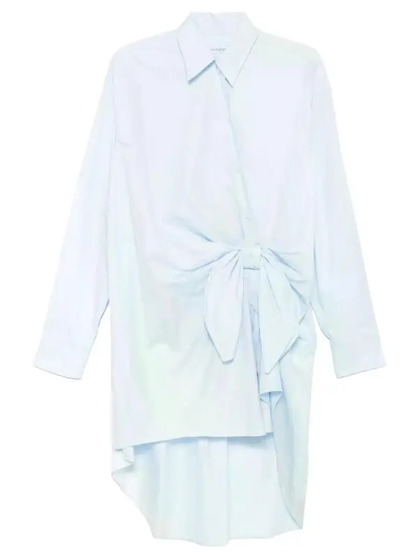 Viktor & Rolf Knotted Mini Shirt Dress - Blue
