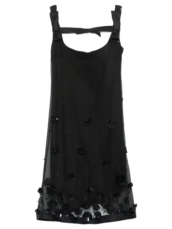 Viktor & Rolf Embroidered Mini Dress - Black
