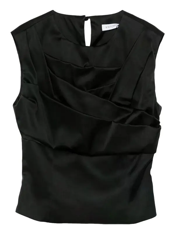 Viktor & Rolf Pleated Blouse - Black