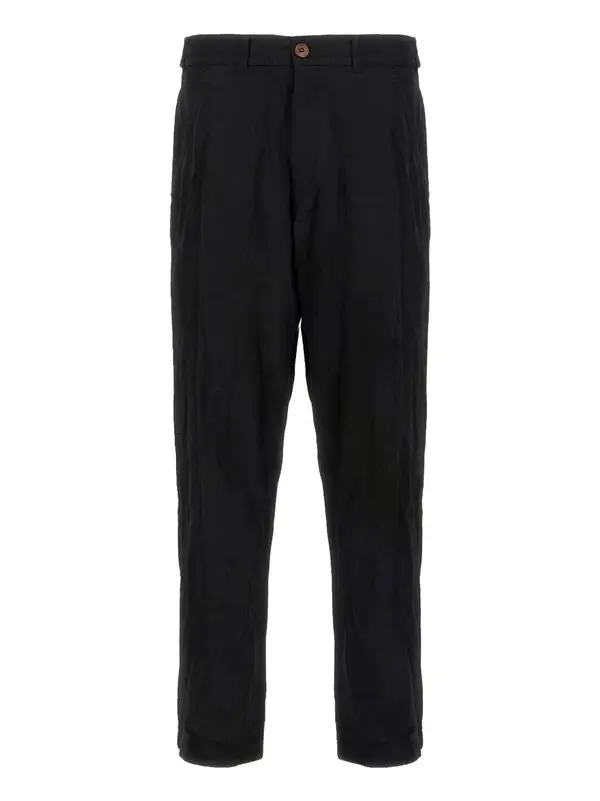 Comme Des Garçons Crease-effect Trousers - Black