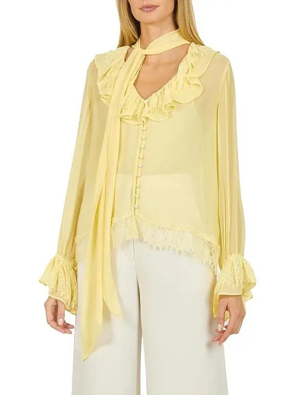 SECRET PON-PON Davina Blouse - Lemon Sorbet