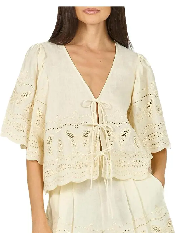 SECRET PON-PON Floria Top - Antique Creme