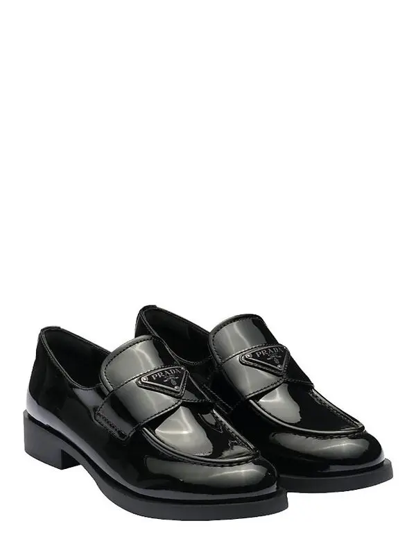 Prada Patent Leather Loafers - Black