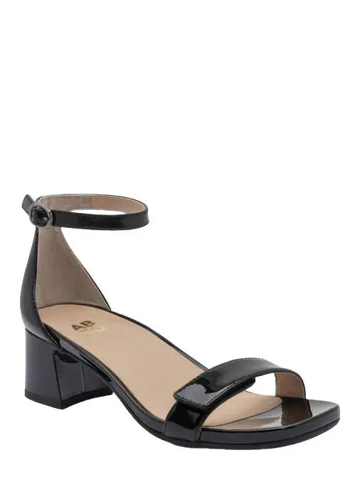 ABEO Avenue Ankle Strap Heels - Black Patent - Metatarsal