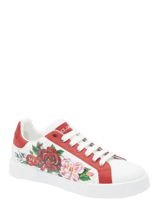 Dolce & Gabbana Portofino Lace-up Sneakers - Ha5pd Fondo Bianco