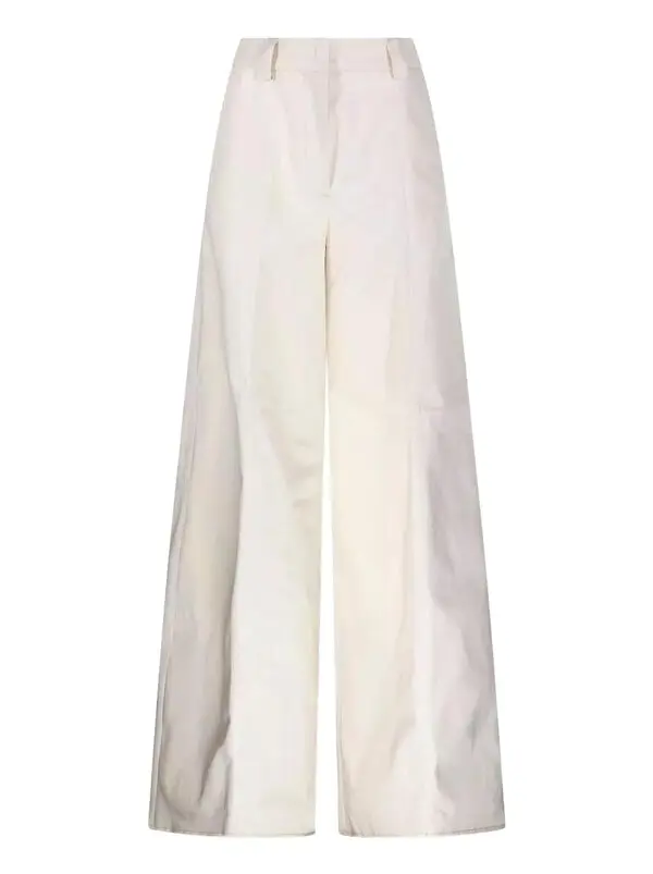THELATEST Cotton Palazzo Trousers - White