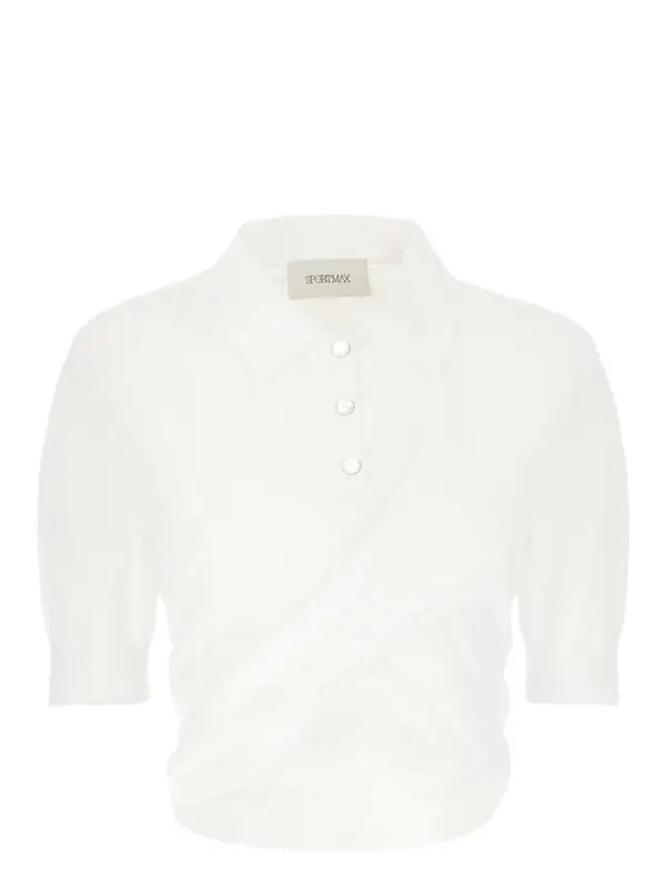 Sportmax Jersey Polo Top - White